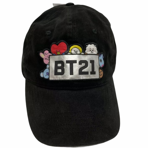 Concept One | Accessories | Bt2 Line Friends Baseball Black Hat Curved ...